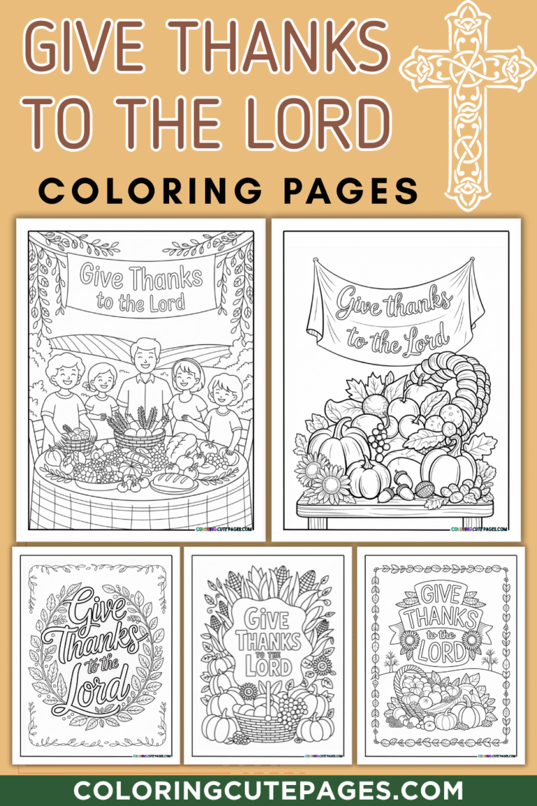 Give Thanks to the Lord Coloring Pages