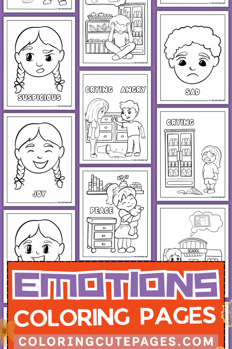Emotions Coloring Pages