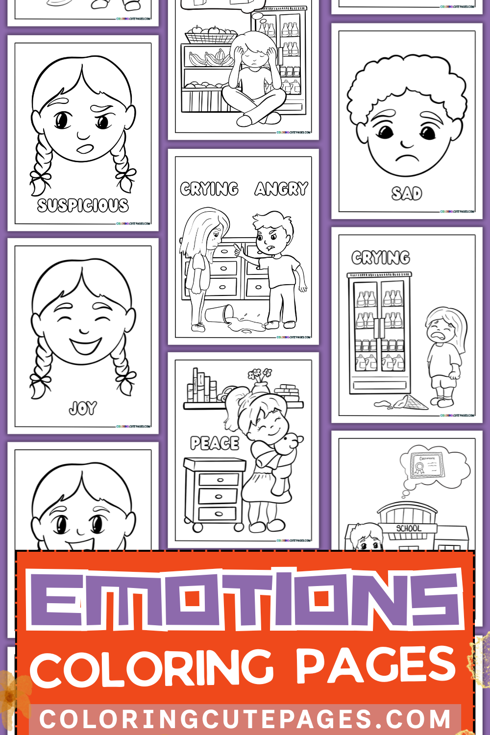 Emotions Coloring Pages