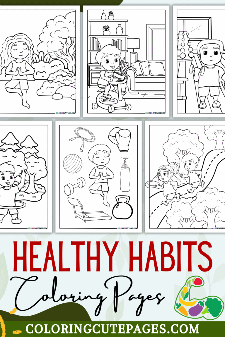 Healthy Habits Coloring Pages